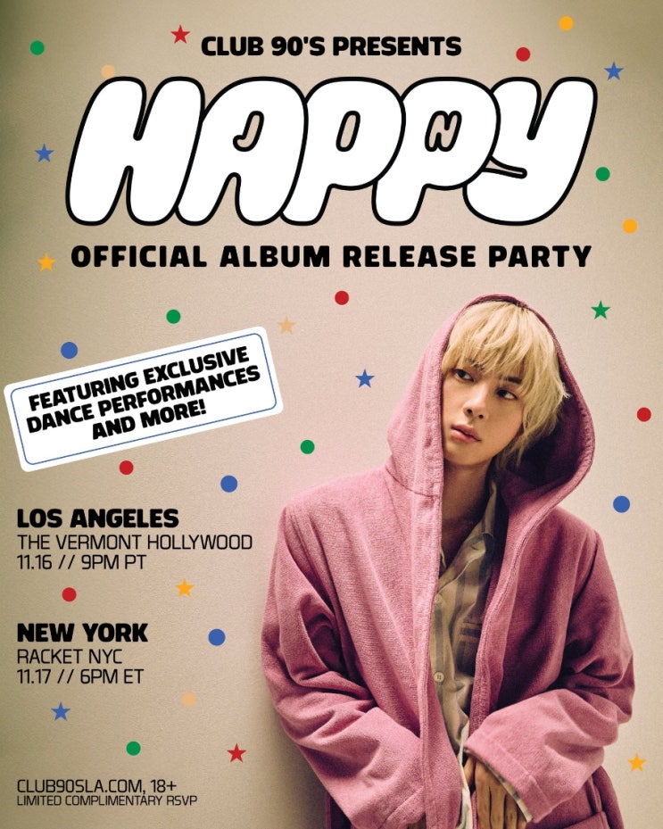 [BTS 방탄소년단 진] Jin 'Happy' official album release party 앨범 발매 파티 예정(LA ...