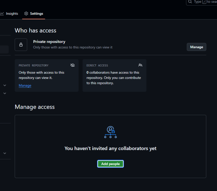 GitHub Private Repoisitory 공유방법 : 네이버 블로그