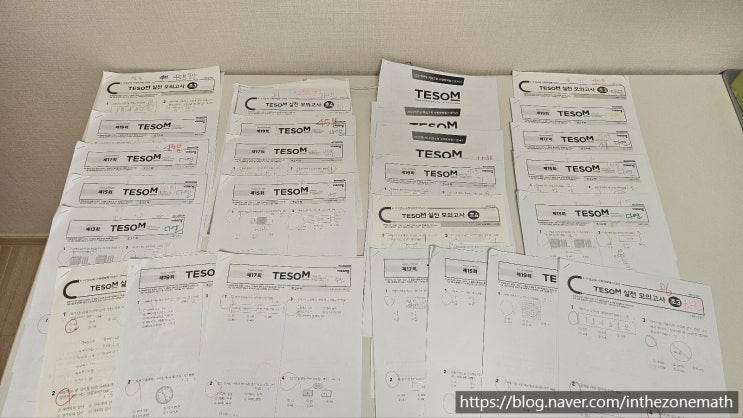 24년 하반기 테솜tesom 치뤘습니다 8공구 수학 송도이편한세상수학공부방 송담초수학 네이버 블로그