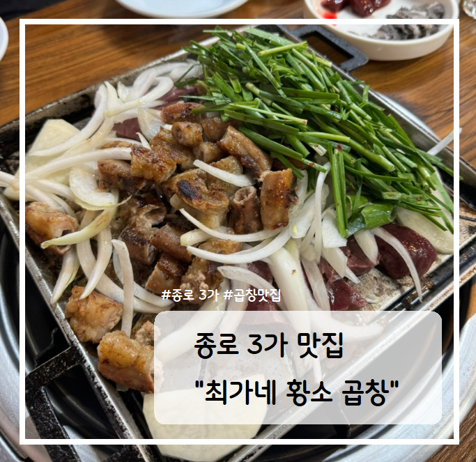 서울 종로3가 최가네 황소곱창 소곱창 맛집 곱창안에 곱이 콸콸콸 예약주차공간메뉴 등 소개 네이버 블로그