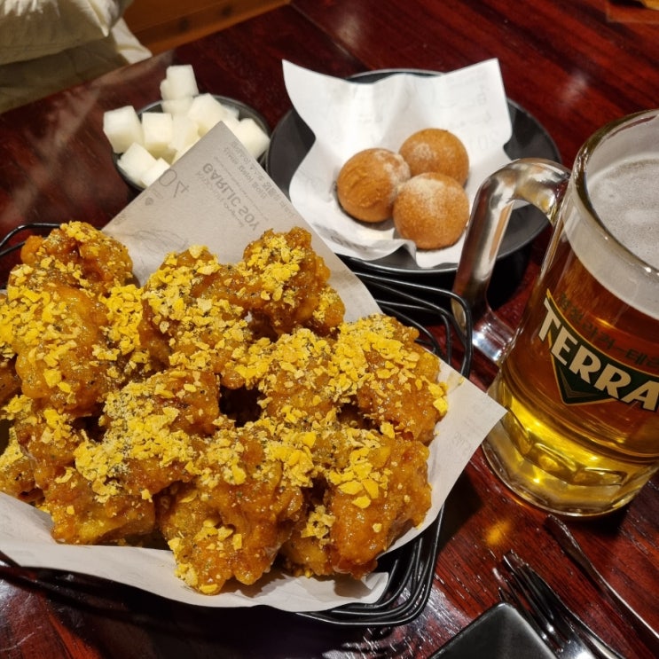 미남역 치킨집 교촌치킨 교촌옥수수순살 후기 : 네이버 블로그