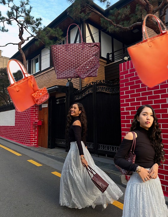 인간 고야드 미미의 미니앙주 가방 미니부터 PM, GM 사이즈 분석 : 네이버 블로그