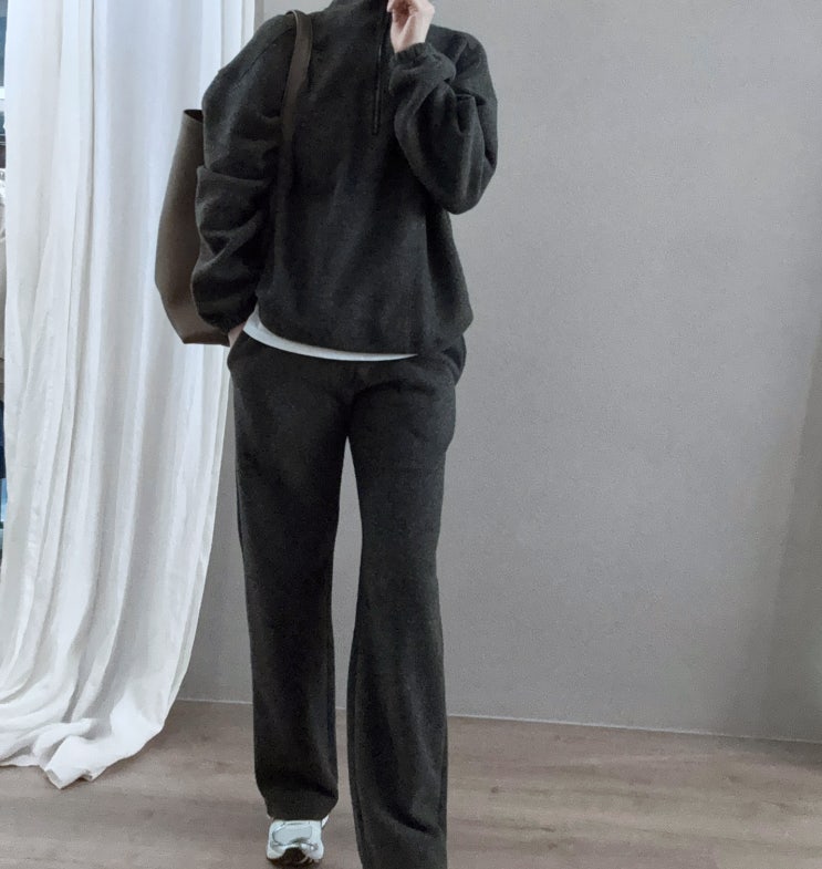 11.22 신사장 pick!! HV Wool Half Zip-Up & Pants Set / HV 울 하프 집업 & 팬츠 셋업 ...