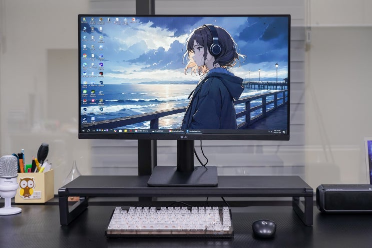 27인치 가성비 사무용 모니터 추천, 스피커 품은 LG 27MS550 후기 : 네이버 블로그
