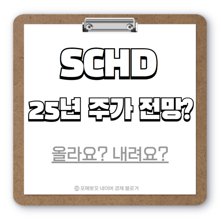 SCHD 25년 전망, 3억 모으기 이후 투자 계획 : 네이버 블로그