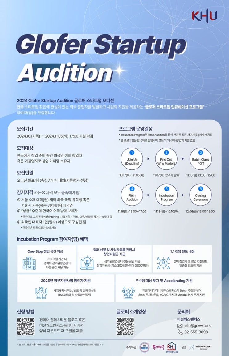 [경희대학교 캠퍼스타운과 비전웍스벤처스] 외국인 창업의 첫걸음, Glofer Startup Audition : 네이버 블로그
