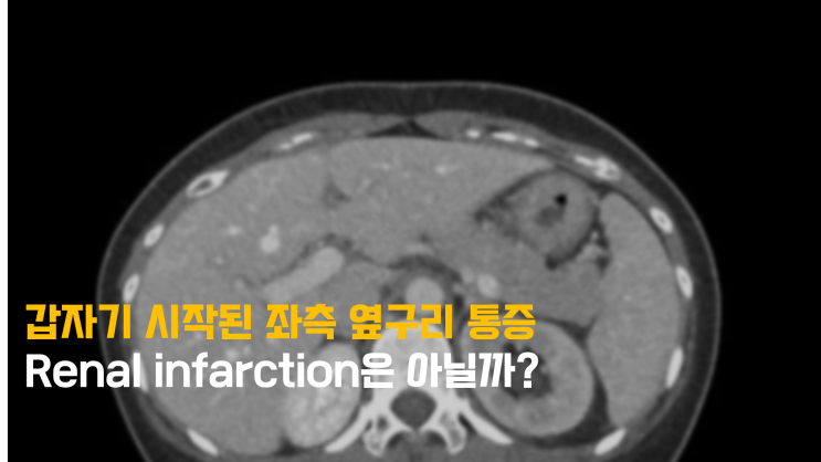 "신장 경색 renal infarction 일까?" - Acute left flank pain을 주소로 내원한 37세 여환 ...