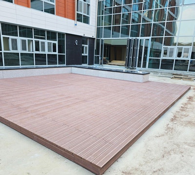 중학교에 합성목 데크 시공, 단가는 얼마?? (아산) : 네이버 블로그