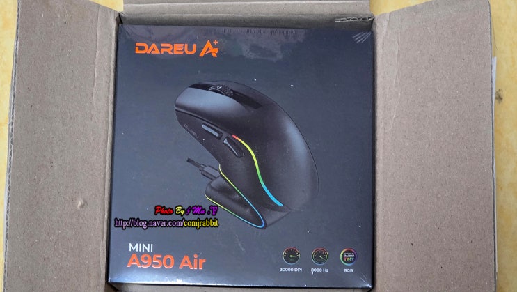[다얼유] A950 AIR 충전 독 게이밍 마우스 초경량 4K 8K // 개봉 및 사용기 : 네이버 블로그