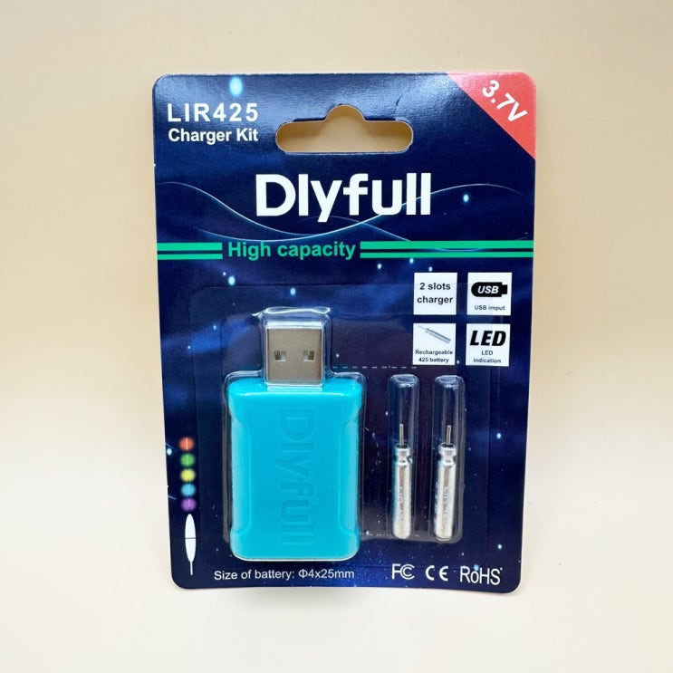 딜라이풀 CR425 USB 배터리 충전기 세트 충전식배터리 LIR425전지 : 네이버 블로그