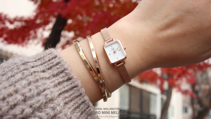 다니엘웰링턴 연말선물은 어떤게 좋을까? QUADRO MINI MELROSE 사각다이얼 시계 추천 : 네이버 블로그