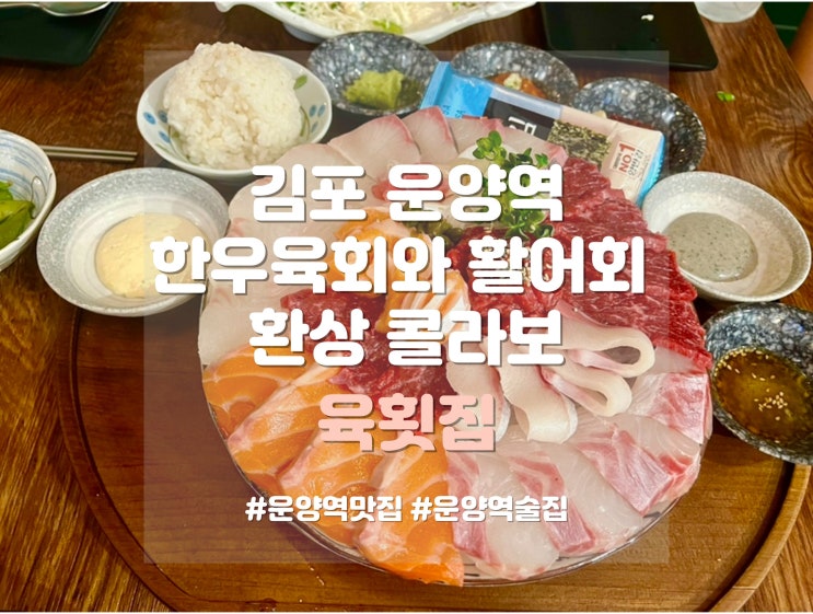 김포 운양동 맛집 한우육회와 활어회를 한 번에 먹을 수 있는 육횟집 네이버 블로그