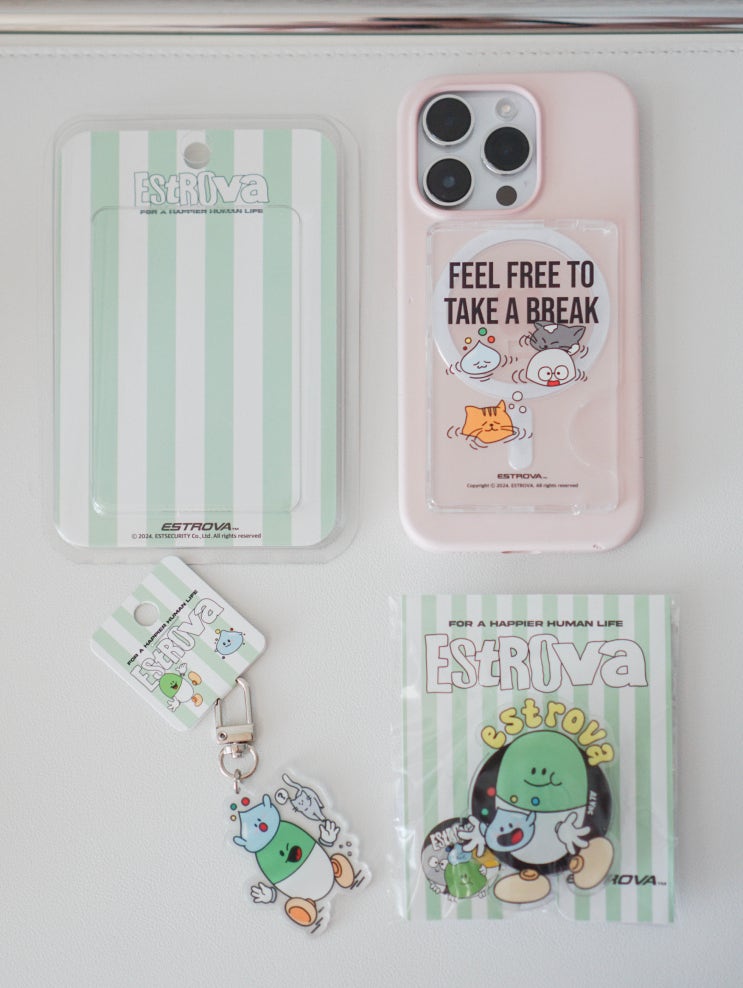 이스트로바 굿즈 ♪ 귀여운 알약이 키링 카드슬롯 그립톡 리뷰 : 네이버 블로그