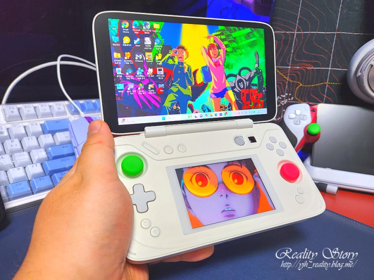 [이건 진짜 안팔거야!!] UMPC 아야네오 플립 DS(8840U+64GB) 화이트 화면불량으로 AS+화면 두개!? 기본 사용방법 및 첫 느낌에 대한 여러가지 이야기 후기 ...