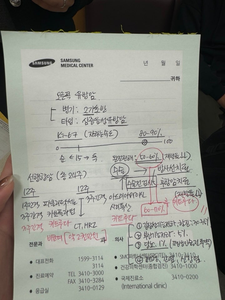 20대 중반 젊은 유방암 치료기록 3 삼성서울병원 삼중음성 유방암 진단과 선 항암 네이버 블로그