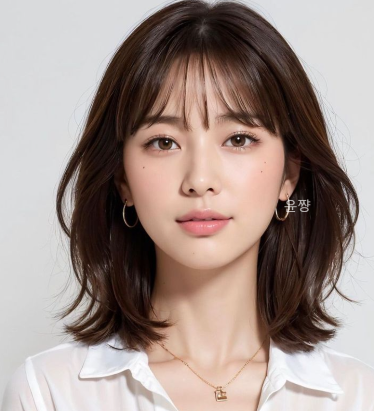 둥근 얼굴형 중단발헤어스타일 추천 빌드펌 웨이브펌 네이버 블로그