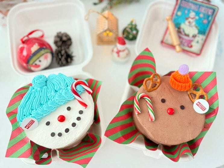 크리스마스 케이크 만들기 도시락케이크 feat 페이장브레통 휘핑크림 : 네이버 블로그