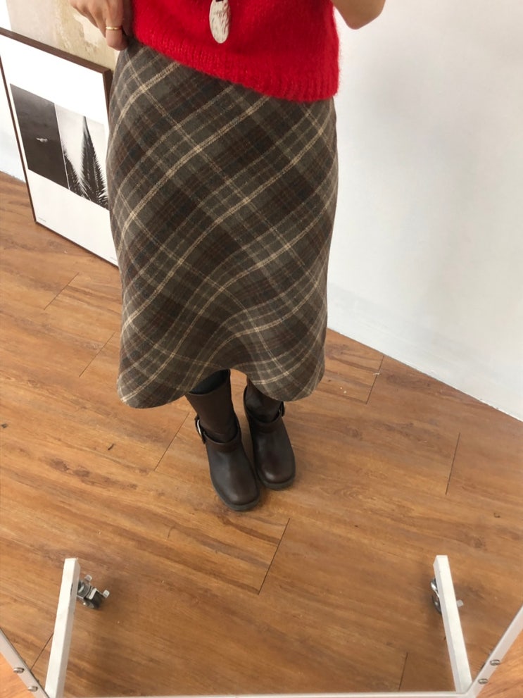 [ LELAPIN 강력 추천 ] 체크 울 스커트 (2color) : 네이버 블로그