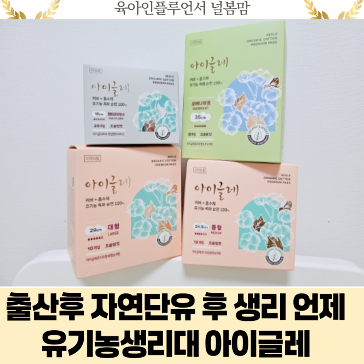 산후조리 출산후생리 모유수유 자연단유 후 생리 유기농생리대 아이글레 네이버 블로그