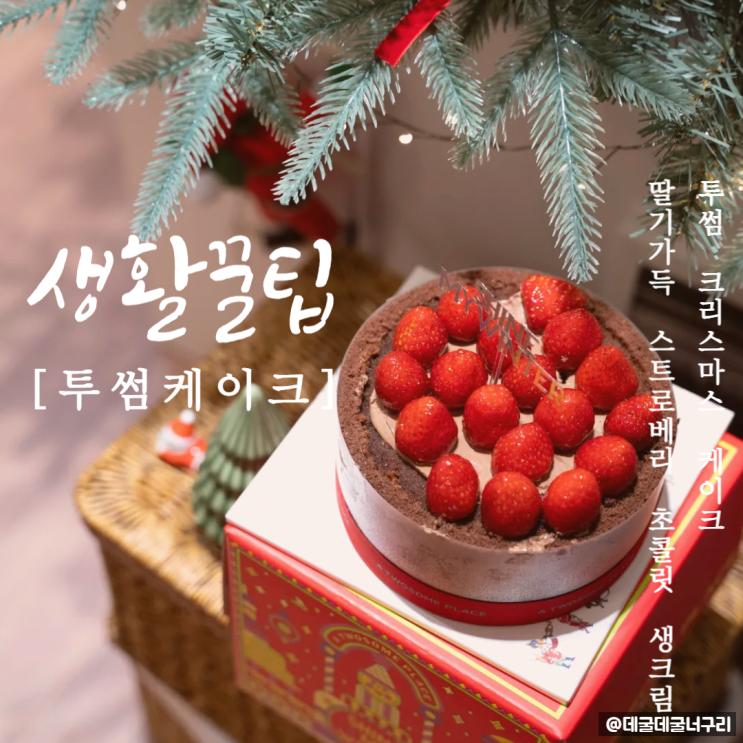 투썸 크리스마스 케이크 스트로베리 초콜릿 생크림 예약 할인 : 네이버 블로그