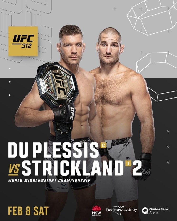 [UFC 312 오피셜!] 뒤플레시 vs 션 스트릭랜드 2 : 네이버 블로그