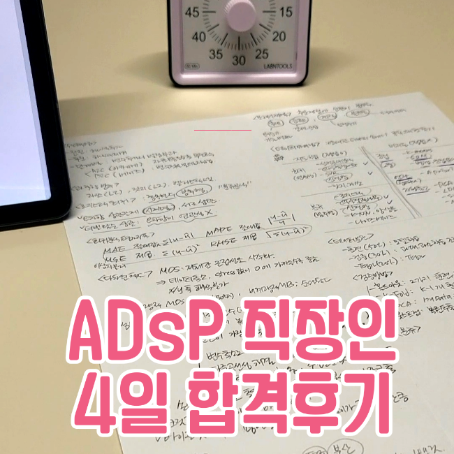 ADsP 직장인 독학 4일 합격 후기 | 47회 데이터준전문가 자격증 : 네이버 블로그