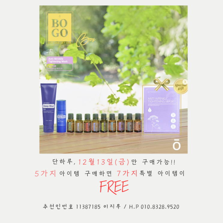 [2024년 12월 도테라보고]도테라 BIG프로모션 BOGO Day기회로 최고의 에센셜오일을 구매해보세요. : 네이버 블로그