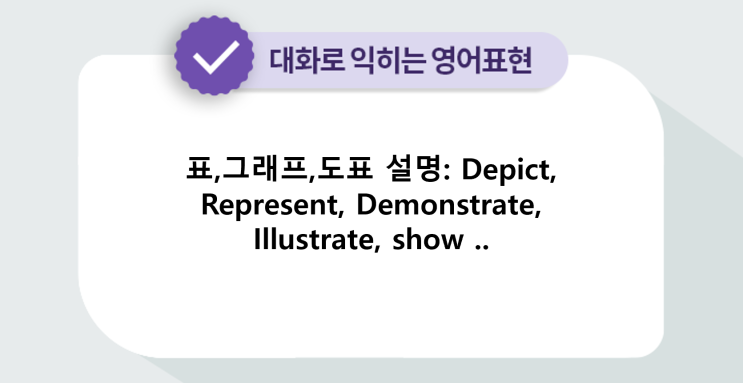 [대화로 익히는 영어표현] 표,그래프,도표 설명: Depict, Represent, Demonstrate,Illustrate ...