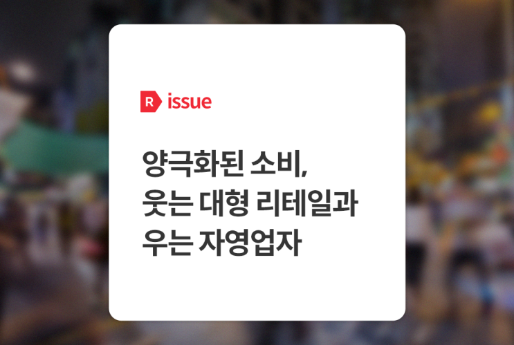 [issue R] 양극화된 소비, 웃는 대형 리테일과 우는 자영업자 - 부동산R114 : 네이버 블로그
