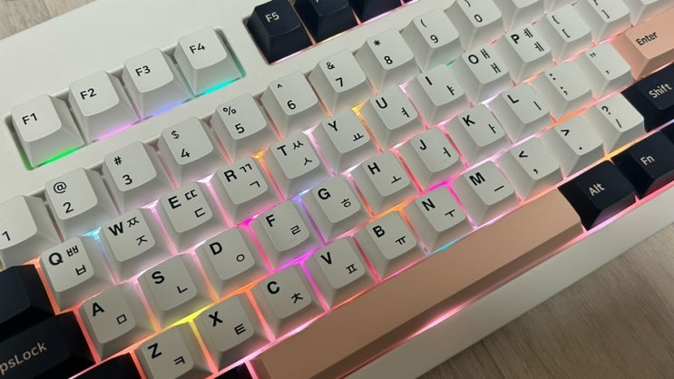 큐센 DT35 104 PBT 유무선 기계식 키보드, 오테뮤 크림옐로우 스위치, 저소음 키보드 추천 : 네이버 블로그