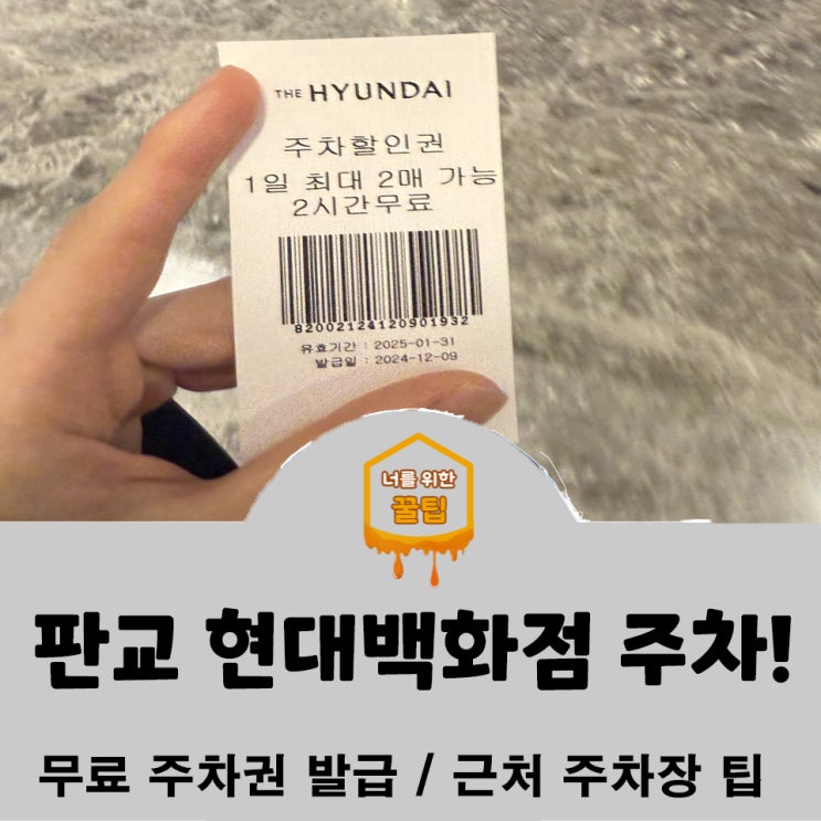 판교 현대백화점 주차 2시간 무료 할인권 근처 주차장 네이버 블로그