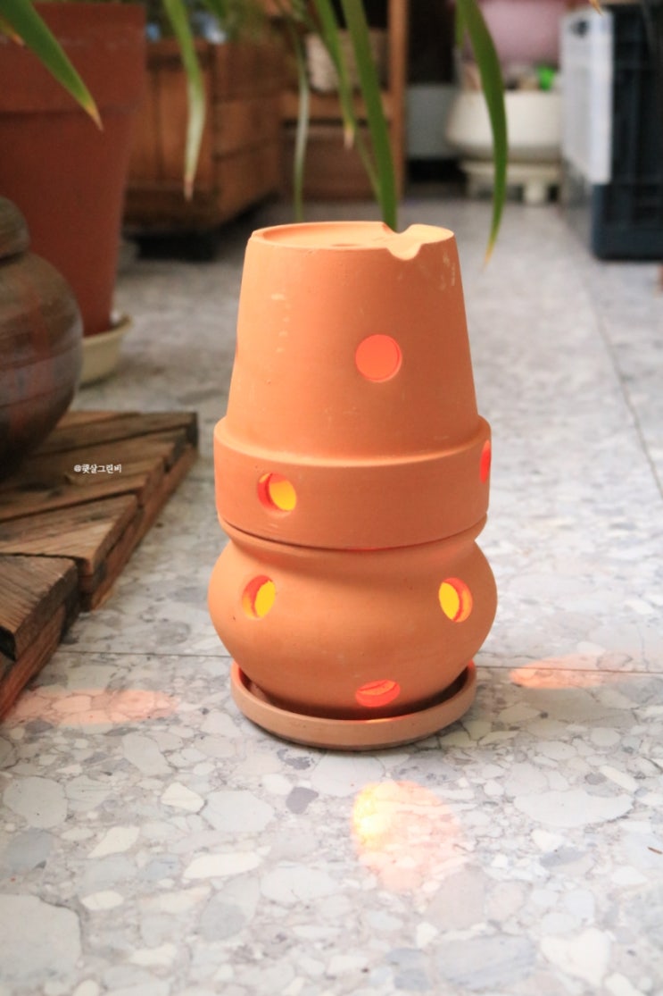 [1년 전 오늘] 눈 오는 날 토분 난로 개시 : 네이버 블로그