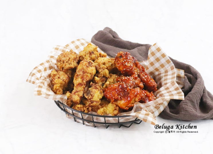 크리스피 후라이드 치킨 만들기 양념통닭 양념치킨 소스 레시피 닭요리 : 네이버 블로그