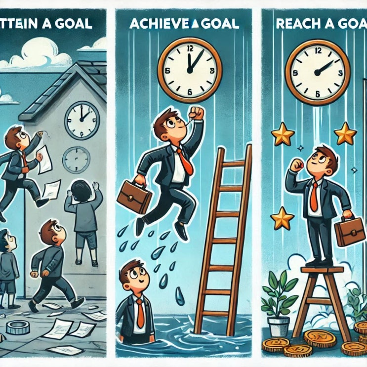 영어로 목표 달성하다 / attain a goal, achieve a goal, reach a goal 뜻, 차이 : 네이버 블로그