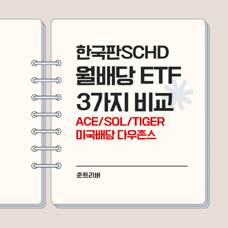 한국판 SCHD 3가지 비교 분석 (ISA 연금계좌 월배당 ETF 투자) : 네이버 블로그