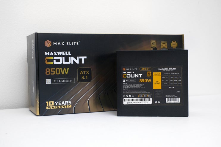 맥스엘리트 MAXWELL COUNT 850W 80PLUS 골드 풀모듈러 ATX3.1 파워서플라이 추천 : 네이버 블로그