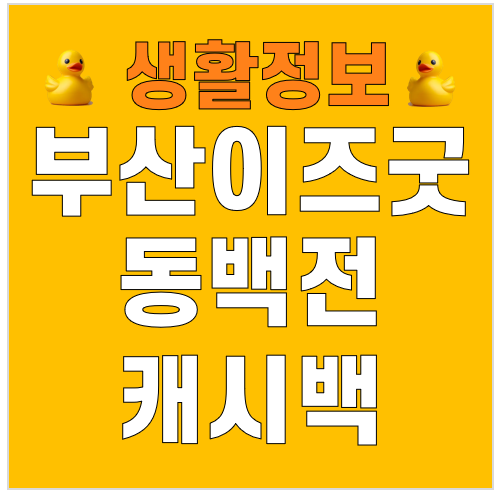 부산이즈굿 동백전 캐시백 및 환급 신청 방법 가맹점 정리 네이버 블로그
