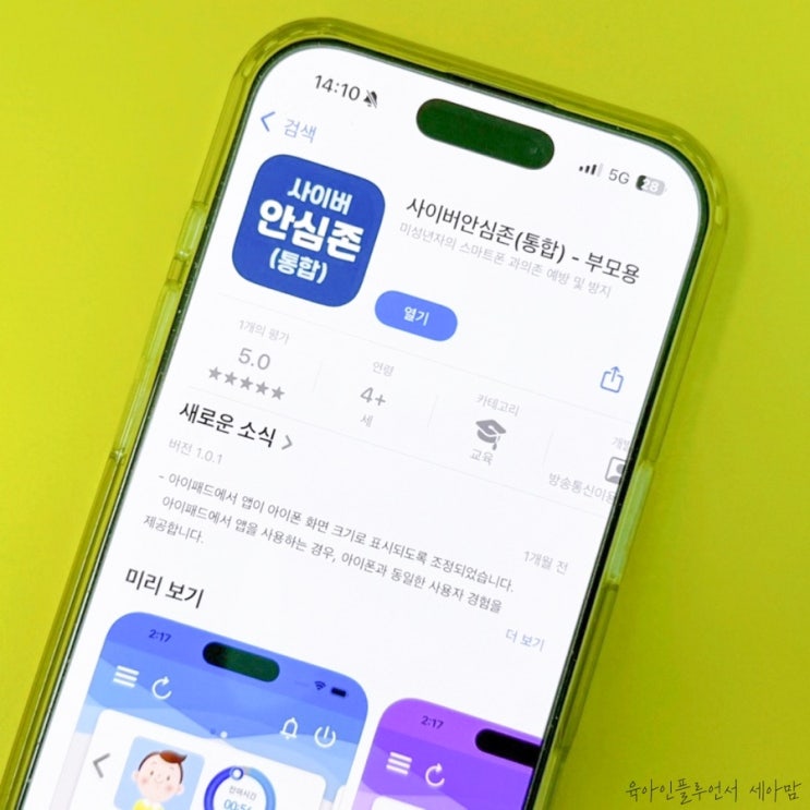 자녀 핸드폰 관리 앱 사이버안심존 무료 어린이스마트폰 관리 정부 사업 네이버 블로그
