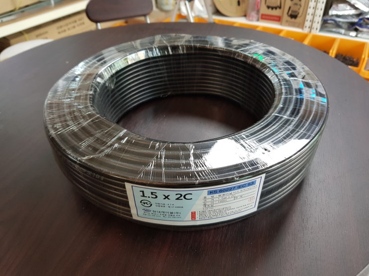 VCTF 1.5 SQ 2C 전선 / 브이씨티에프 연선 현대 케이블 충진선 건축 산업 배선 작업 / 야외 LED 경관 조명 시공 / 야외 / 국산 / KC인증 안전인증 ...