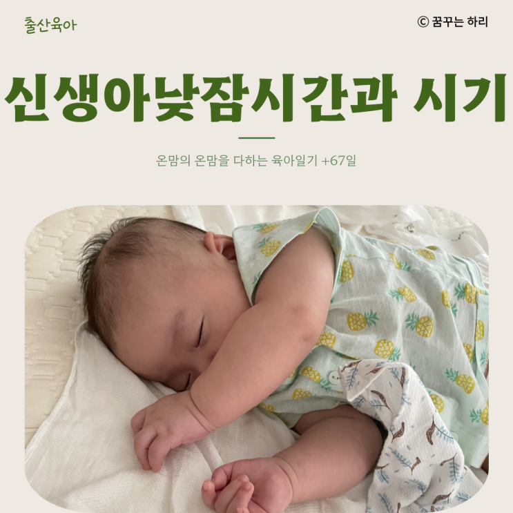 온맘의 육아일기 D67일 10주차 수유텀 잠텀 신생아 낮잠시간과 시기 수면교육 수면루틴 네이버 블로그
