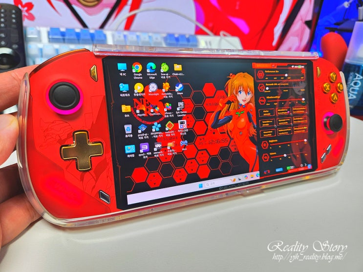 UMPC 원엑스플라이 프로(OXP F1 PRO) 에반게리온 아스카 한정판 HX370 기본 사용방법+초기설정(필수)+성능적인 부분들까지 기존 7840U+8840U 차이가 ...