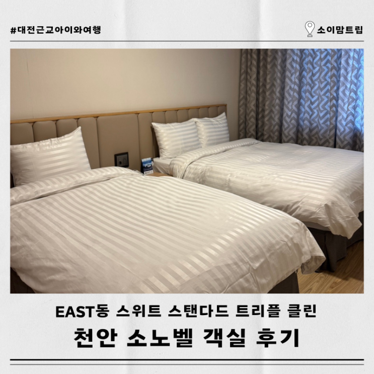 아기랑 천안 소노벨 이스트동 스위트 클린 스탠다드 트리플 객실 네이버 블로그