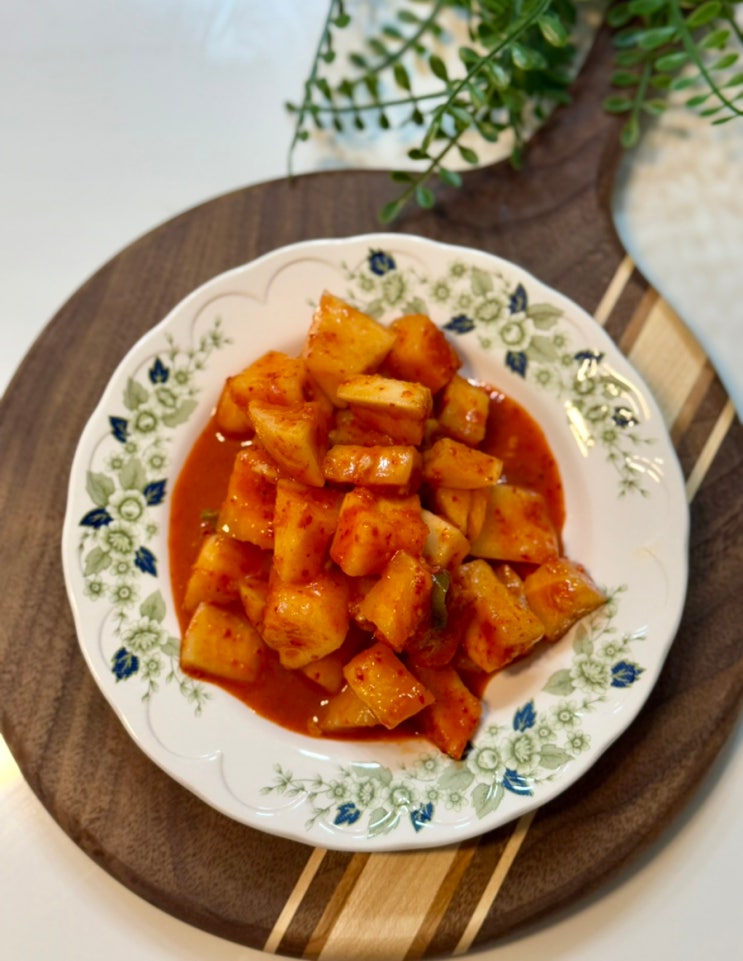 찹쌀풀 없이 간단한 깍두기 담그는법 깍두기 쉽게 만들기 : 네이버 블로그