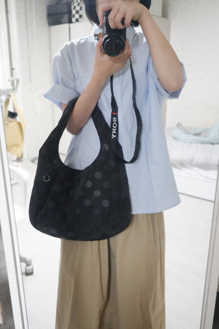 해브어웨일 haveawhale :: dot padding bag 후기,땡땡이 가방, 도트패턴, 도트백, 대학생 가방, 데일리백 추천, 위비스몰 : 네이버 블로그