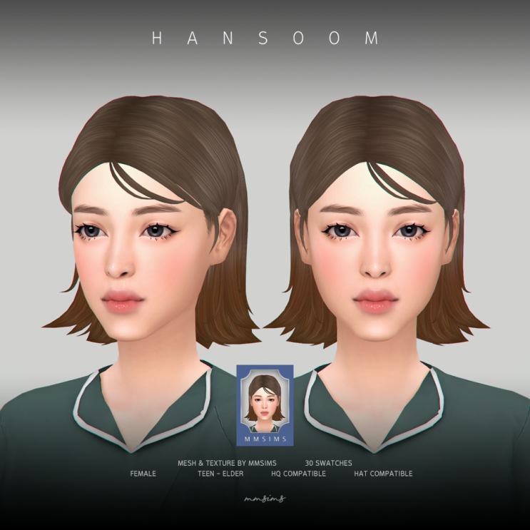 심즈4 CC 헤어 // MMSIMS Hair Hansoom : 네이버 블로그