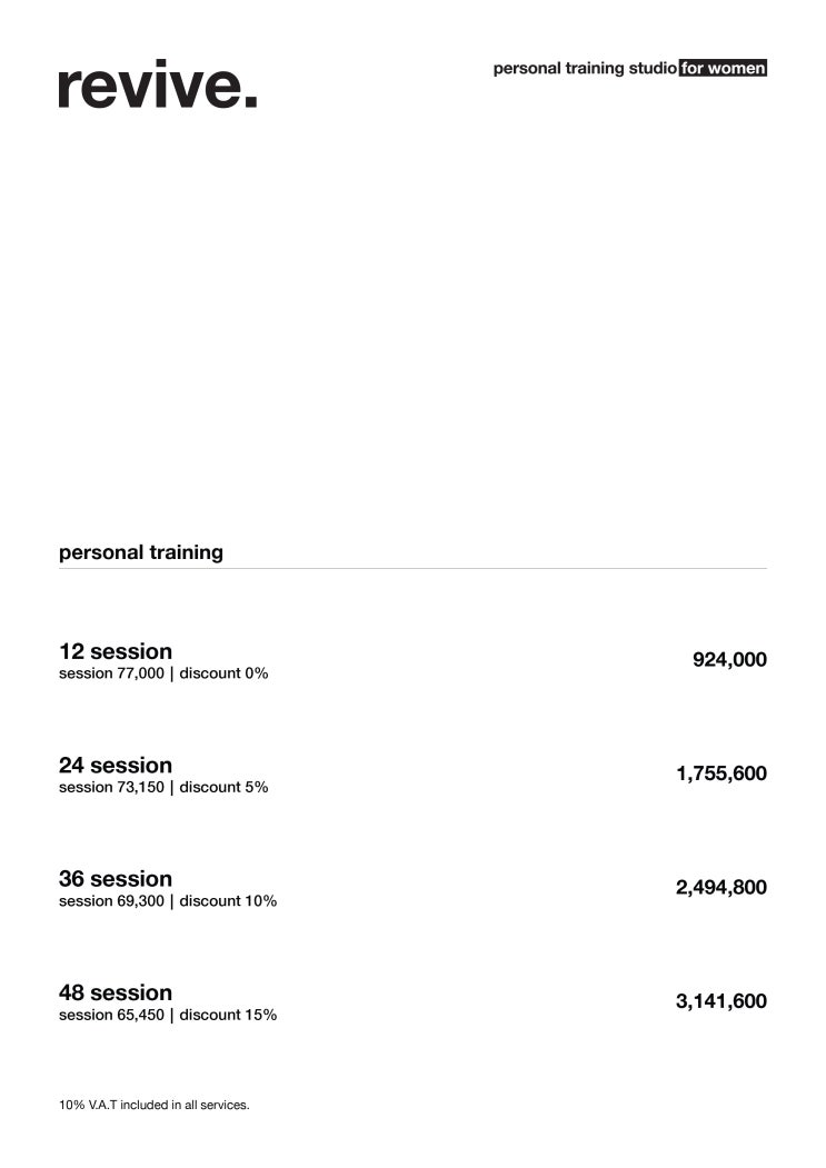 revive.PT 금액안내 : 네이버 블로그