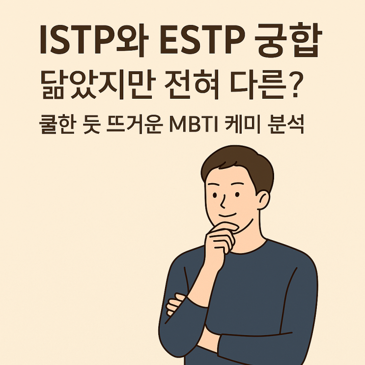 “ISTP와 ESTP 궁합, 닮았지만 전혀 다른? 쿨한 듯 뜨거운 MBTI 케미 분석” : 네이버 블로그