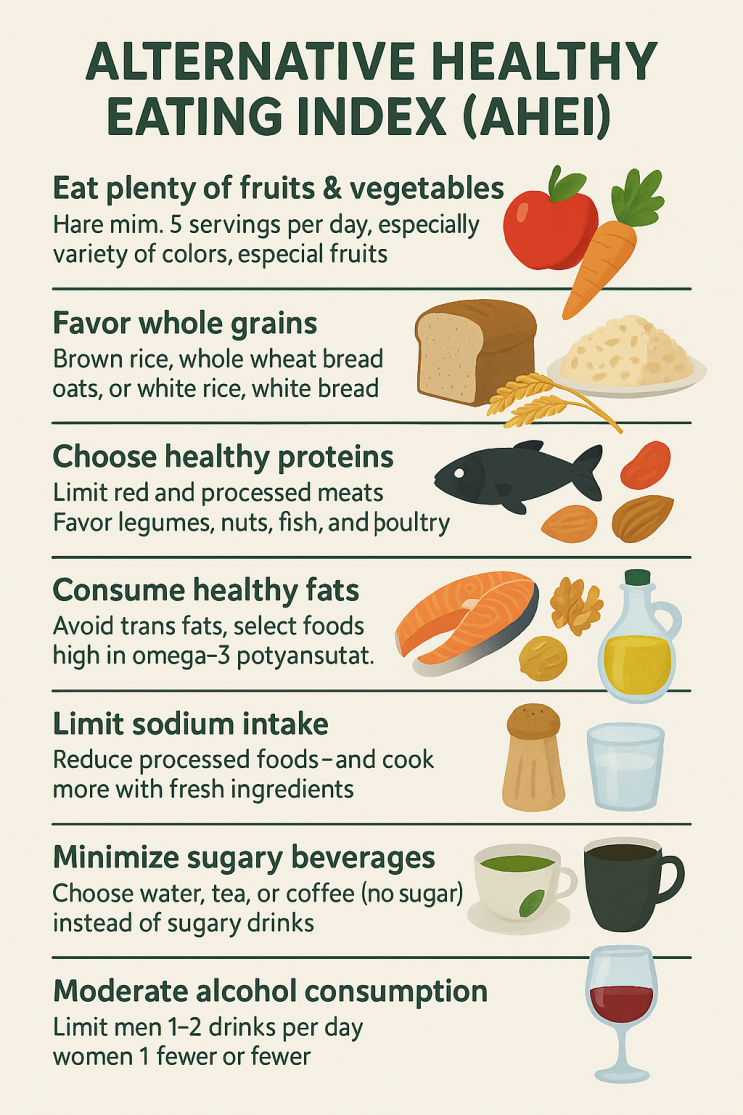 [노화] 건강한 노화를 위해 필요한 식단은 무엇일까? (feat. 하버드대학의 AHEI 식단) : 네이버 블로그