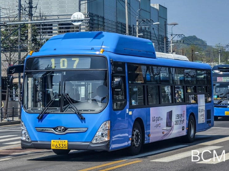 서울 대원여객 107번 현대 저상 뉴슈퍼에어로시티 F/L CNG 개선형 '24 (6335호) : 네이버 블로그