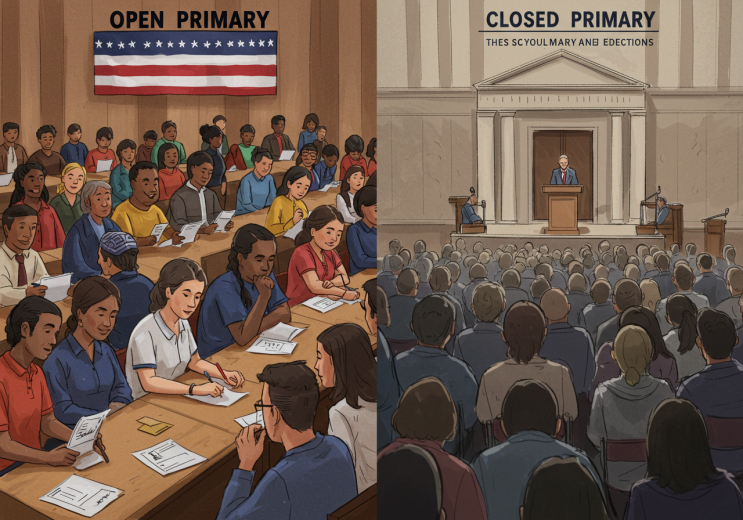 오픈 프라이머리 open primary 뜻 / 클로즈드 프라이머리 closed primary 의미와 장점, 단점 / 영어로 경선 ...